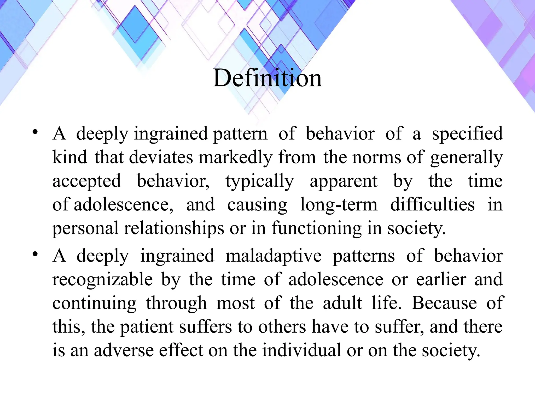 NURSING MANAGEMENT OF PATIENT WITH PERSONALITY SEXUAL AND EATING ...