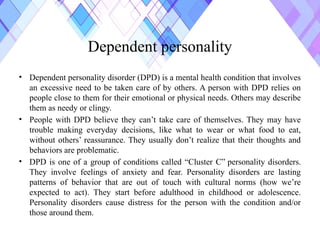 NURSING MANAGEMENT OF PATIENT WITH PERSONALITY SEXUAL AND EATING ...