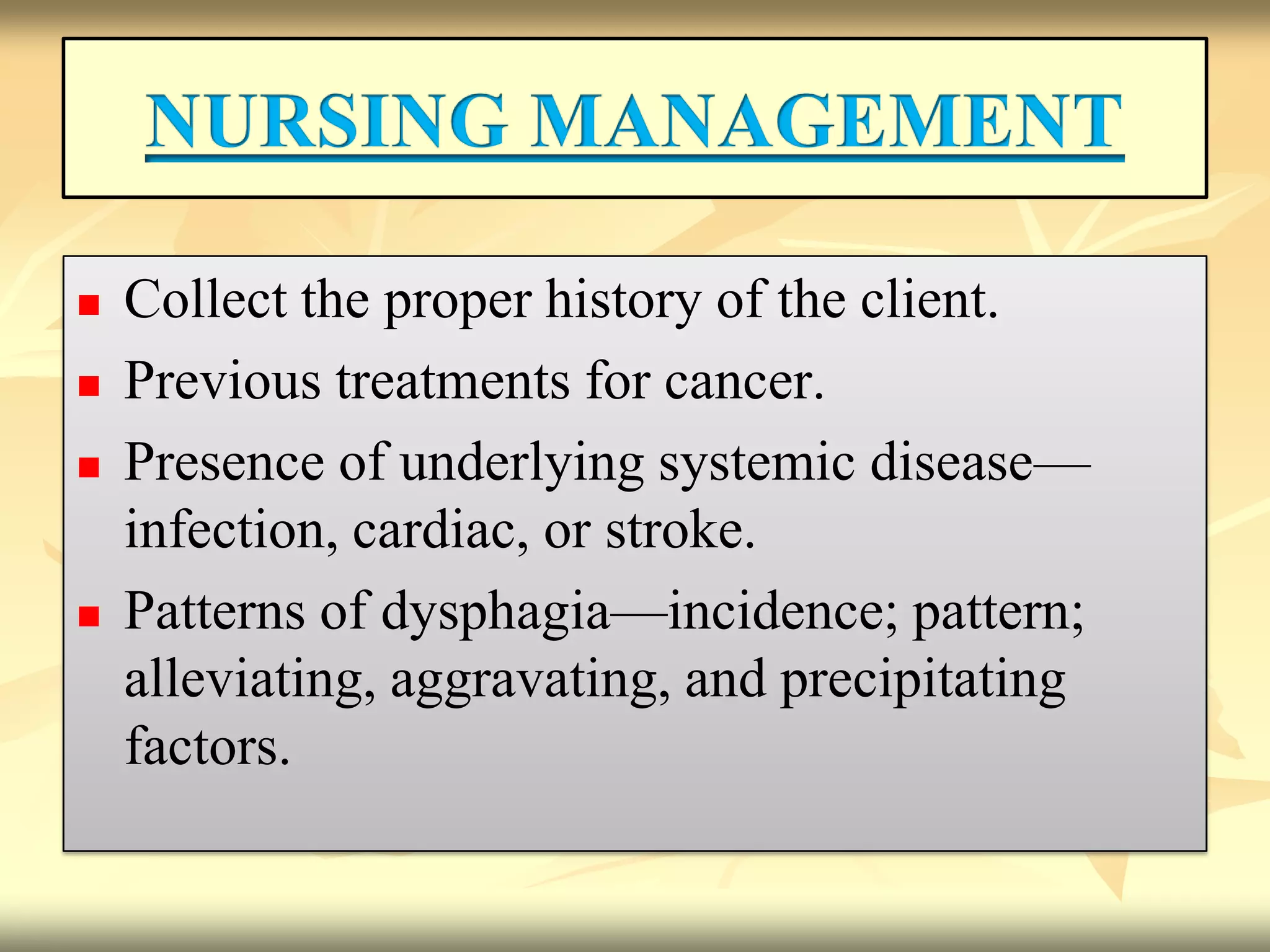 Nursing management of physiological conditions and symptoms of | PPT