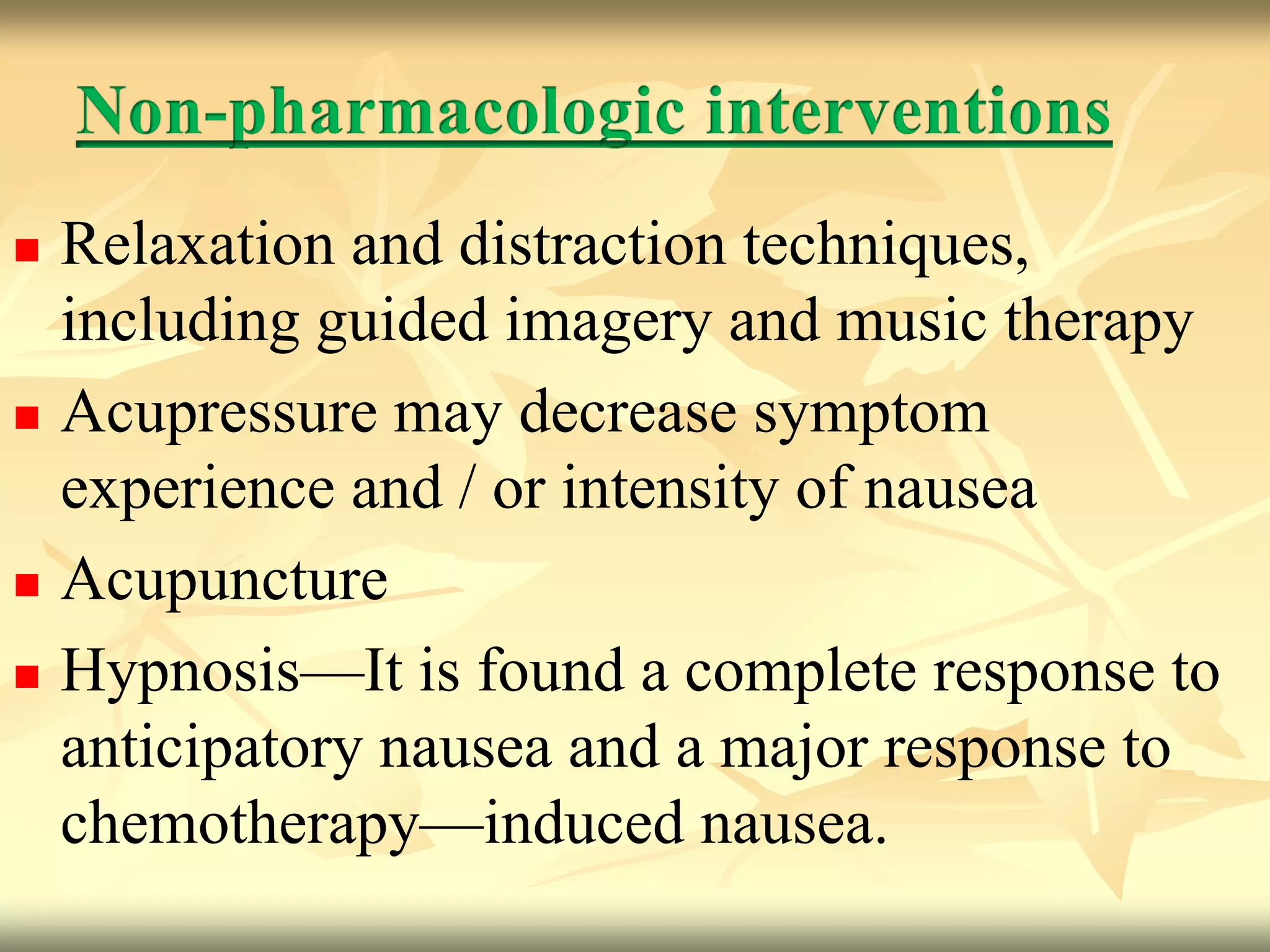 Nursing management of physiological conditions and symptoms of | PPTX