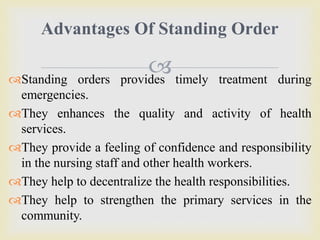 Nursing Manuals, Protocols/ Standing Orders | PPTX