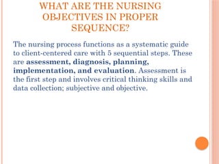 NURSING OBJECTIVES best ppt for English of 3rd semester | PPTX