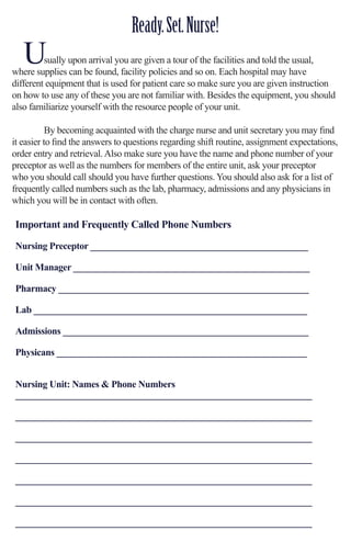 Travel Nursing Orientation Guide | PDF