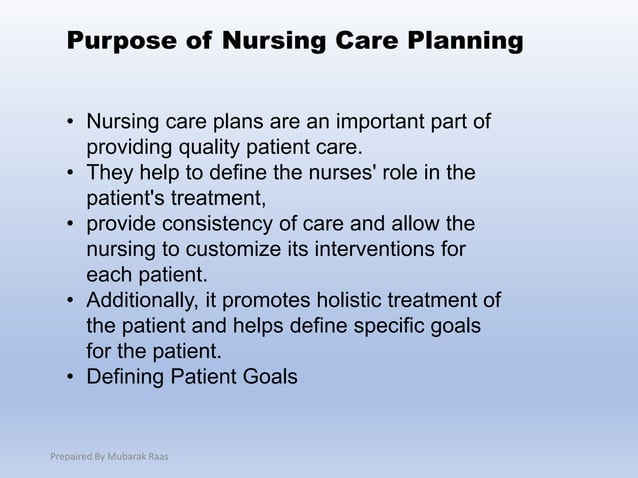 Nursing Care planning | PPTX