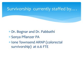 Moffitt Cancer Center Survivorship Program | PPTX