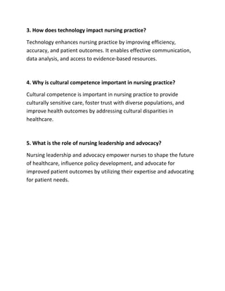 Nursing Practice - Nursing Health & Environment | PDF