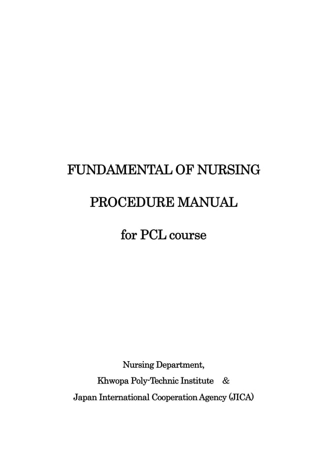 Nursing procedure mannual book | PDF