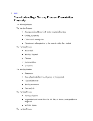 Nursing process | RTF