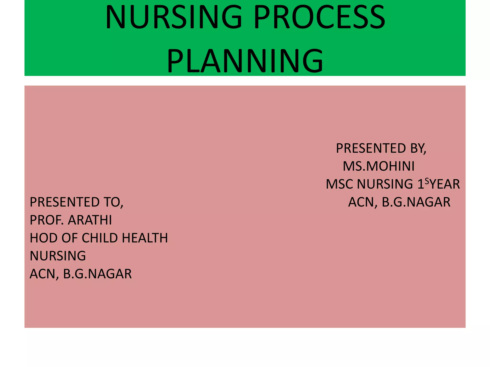 Nursing process | PPTX