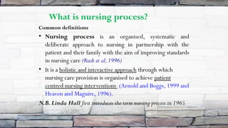 nursing process introduction for MSN I unit | PPTX