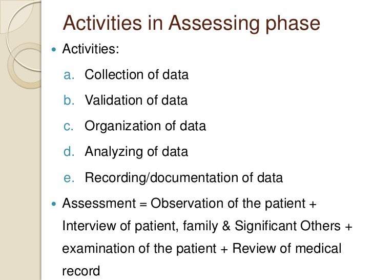 Nursing process assessing