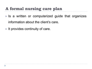 Nursing process planning | PPTX