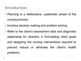 Nursing process planning | PPTX