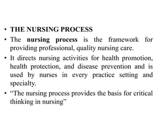 nursing process (1).pptx | Healthcare Industry | Industries