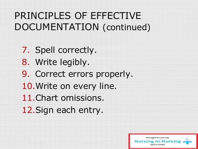 Nursing process and documentation