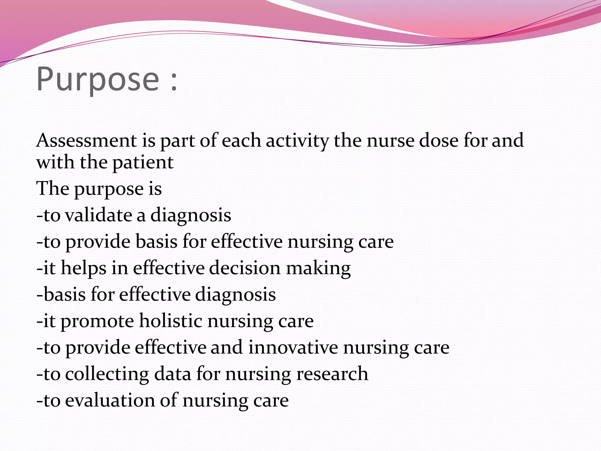 Nursing process assessment | PPTX