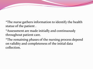 Nursing process assessment | PPTX