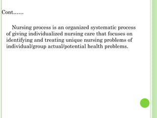 NURSING PROCESS which help in patient care | PPT