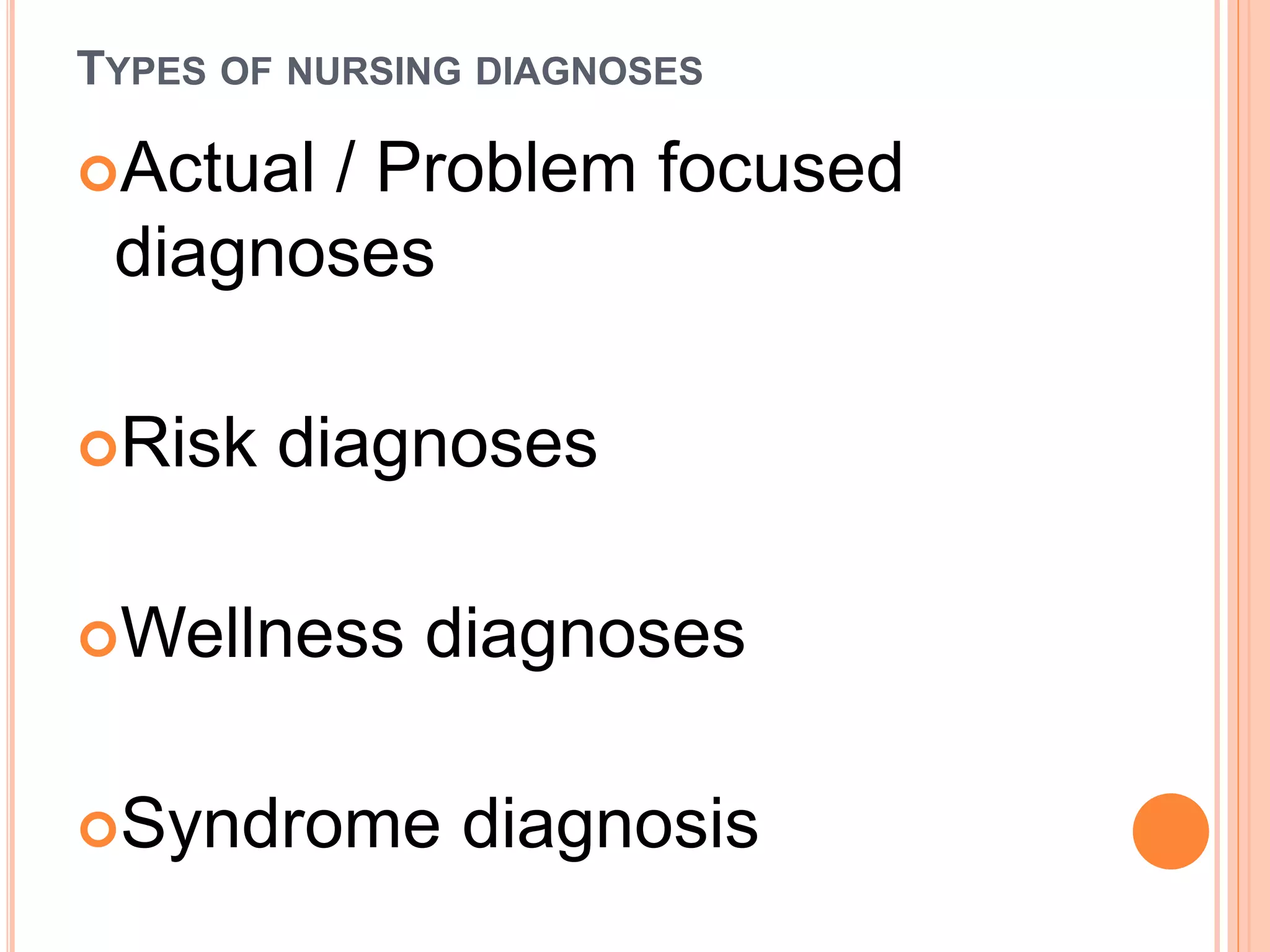 Nursing process, nanda i, nic & noc | PPTX | Diseases and Conditions ...