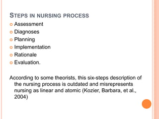 Nursing process, nanda i, nic & noc | PPTX