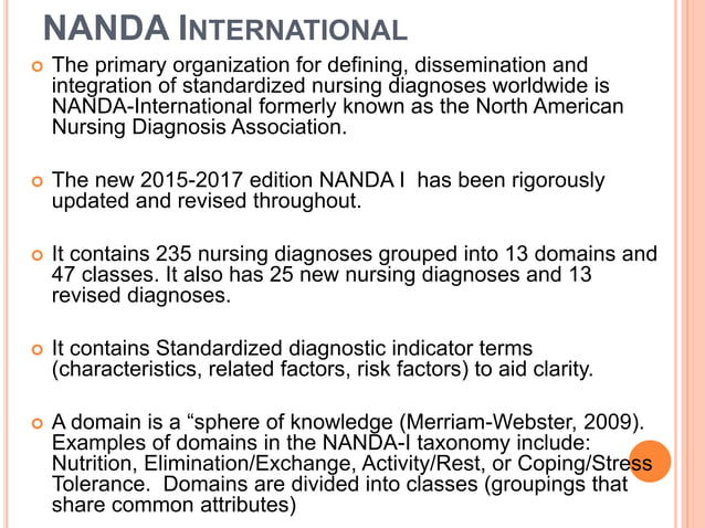Nursing process, nanda i, nic & noc | PPTX | Diseases and Conditions ...