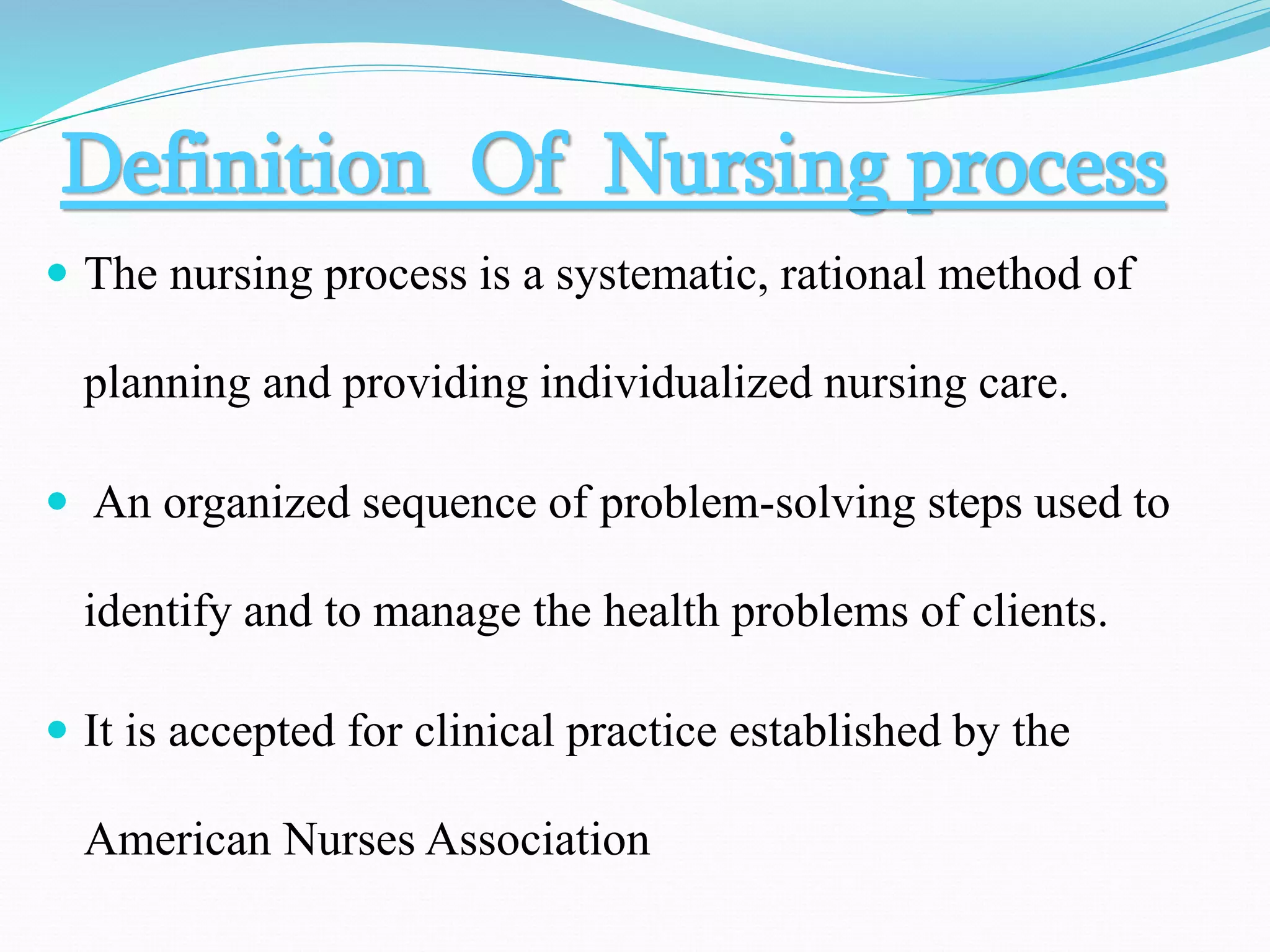 Nursing process (fundamental of nursing) | PDF