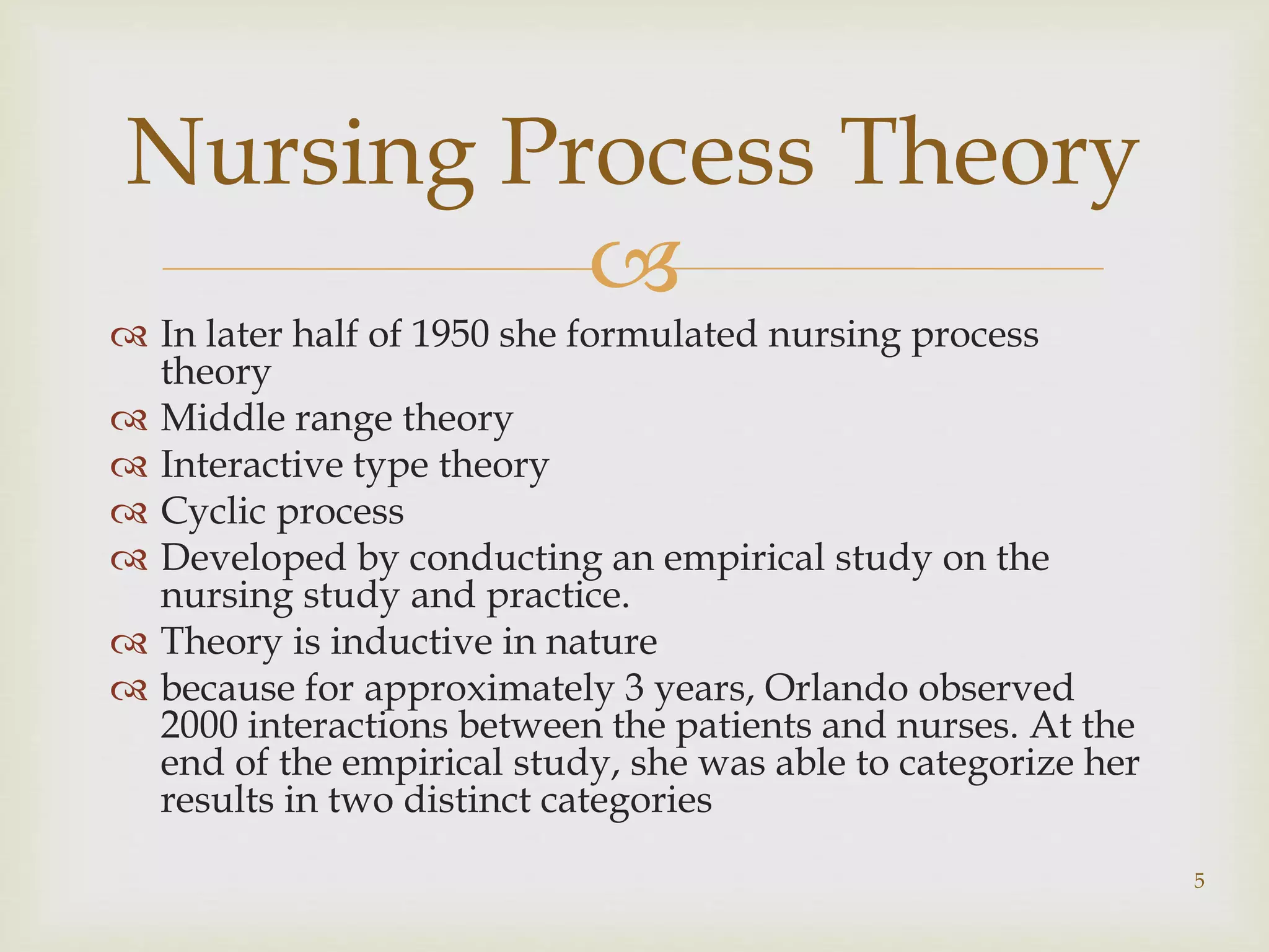 critique of Nursing process theory ( ida jean orlando) | PPTX
