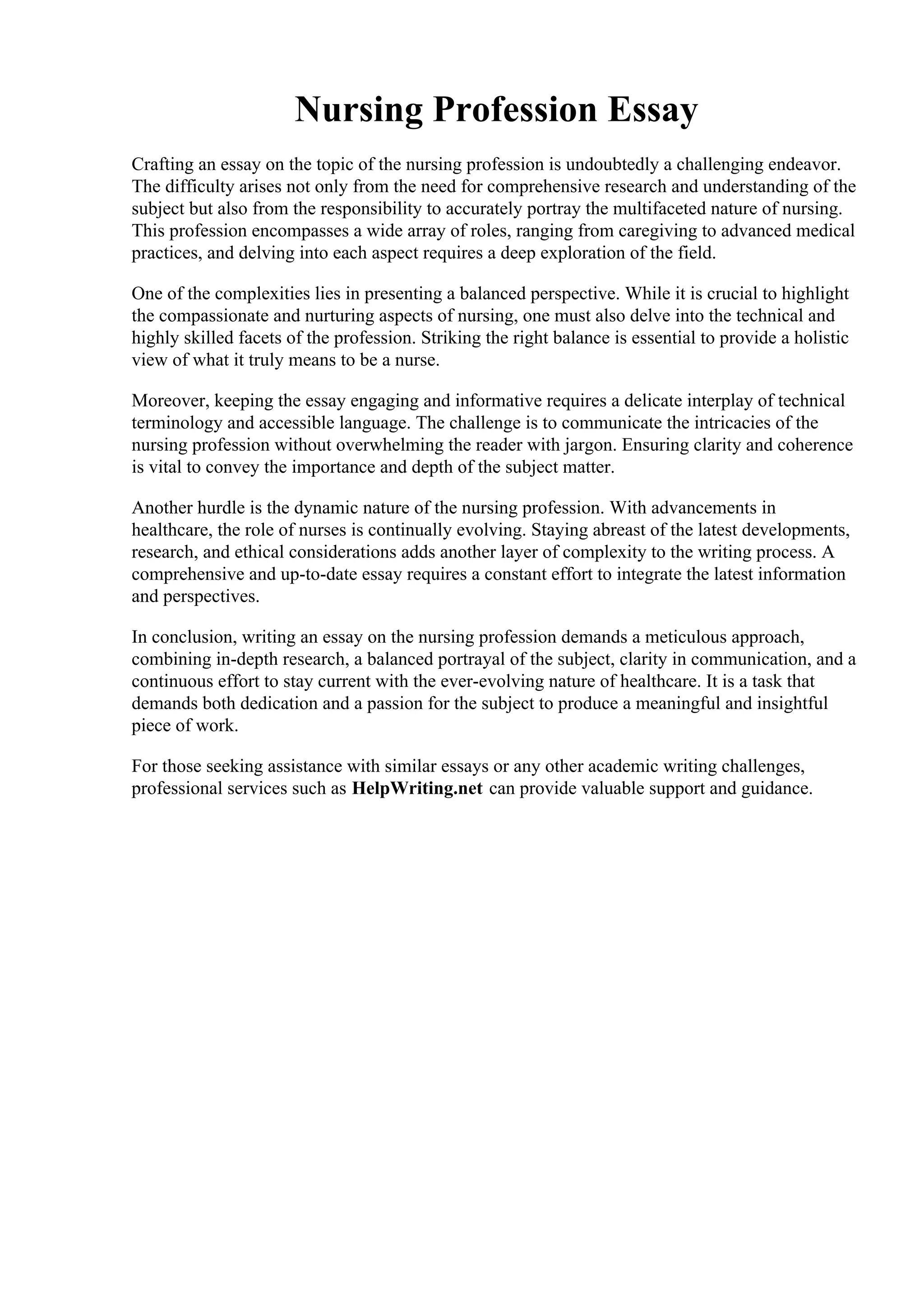 Nursing Profession Essay.pdf