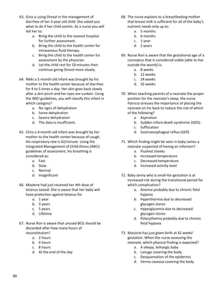 Nursing question practice case | PDF