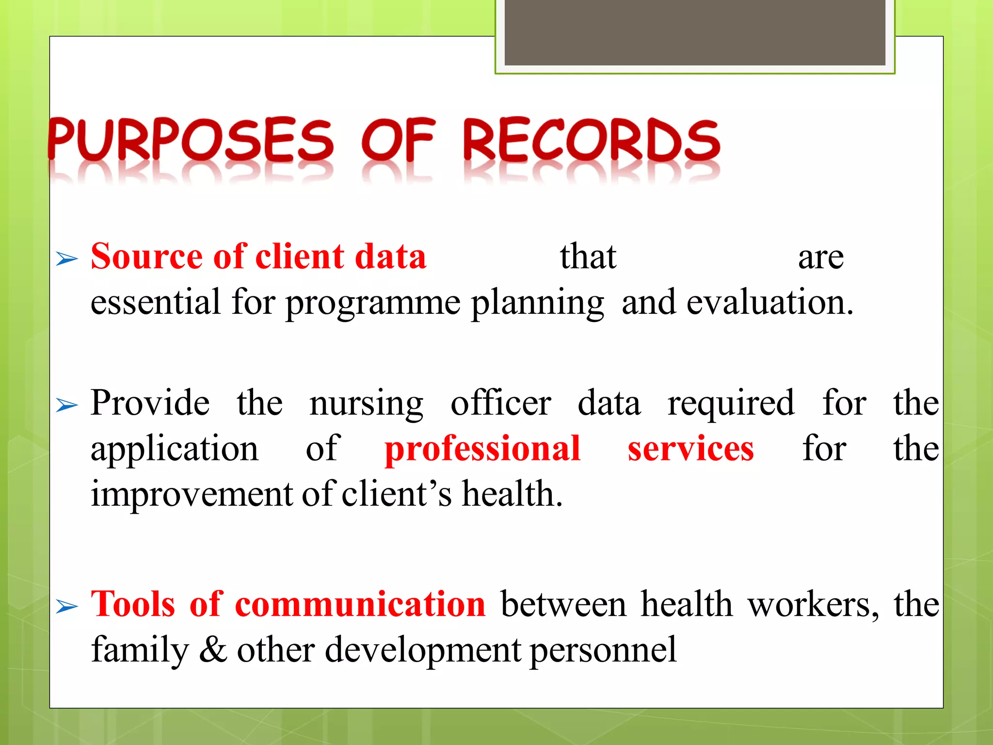 Nursing recording & reporting | PPT
