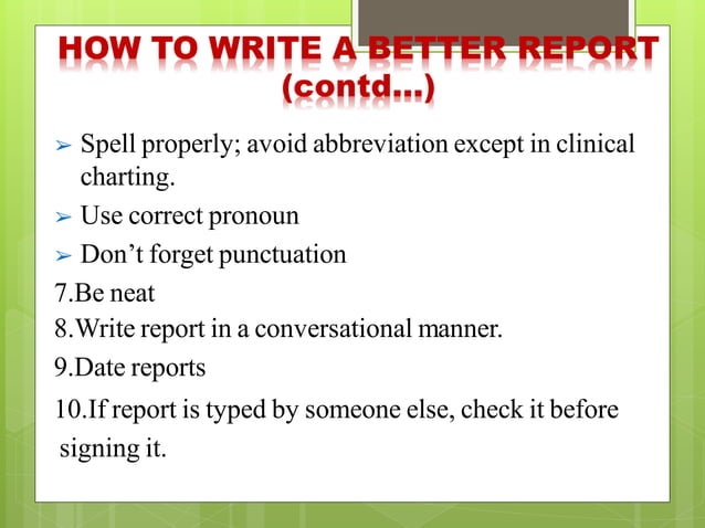 Nursing recording & reporting | PPT