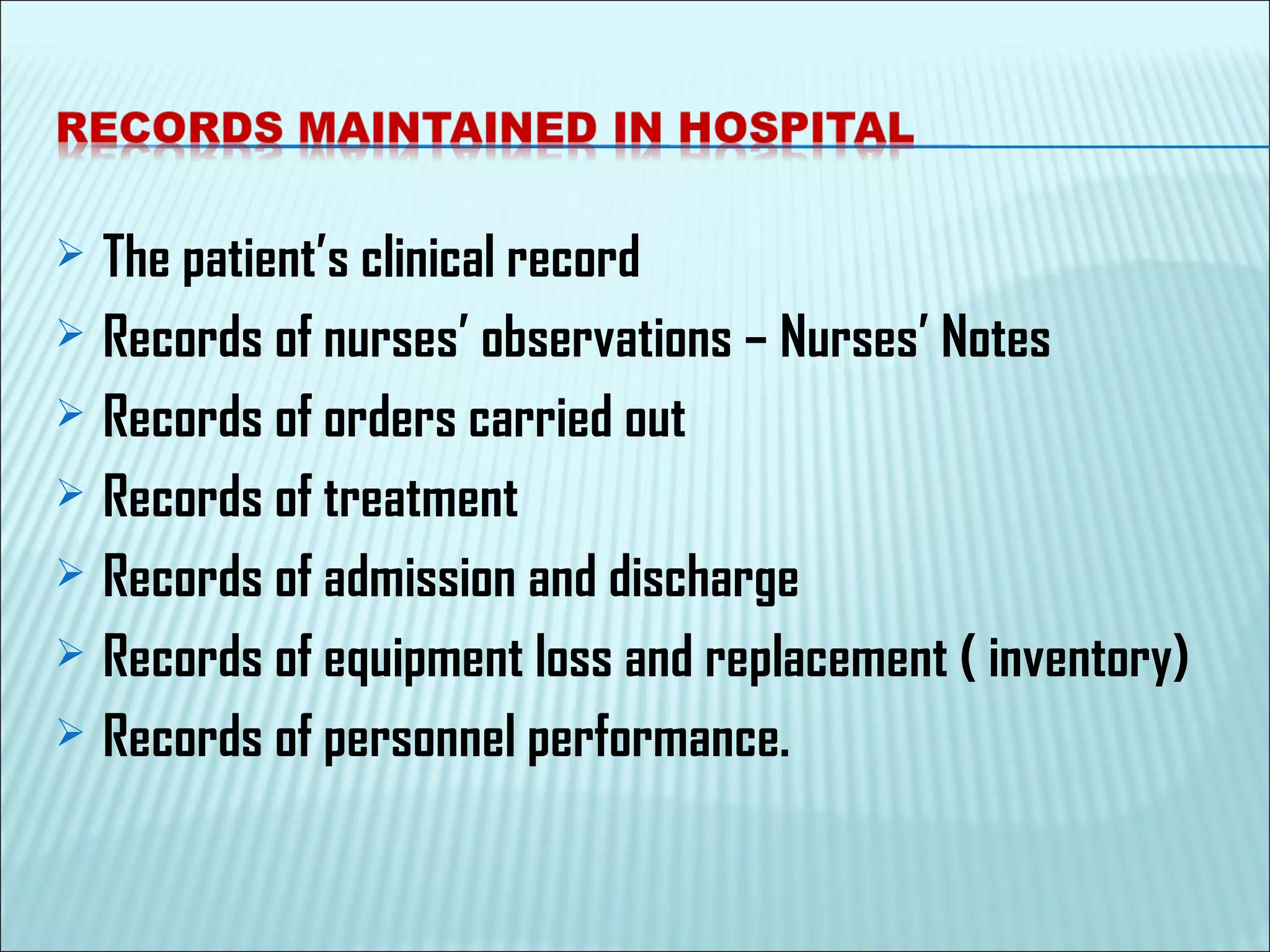 Nursing records & reports | PPT