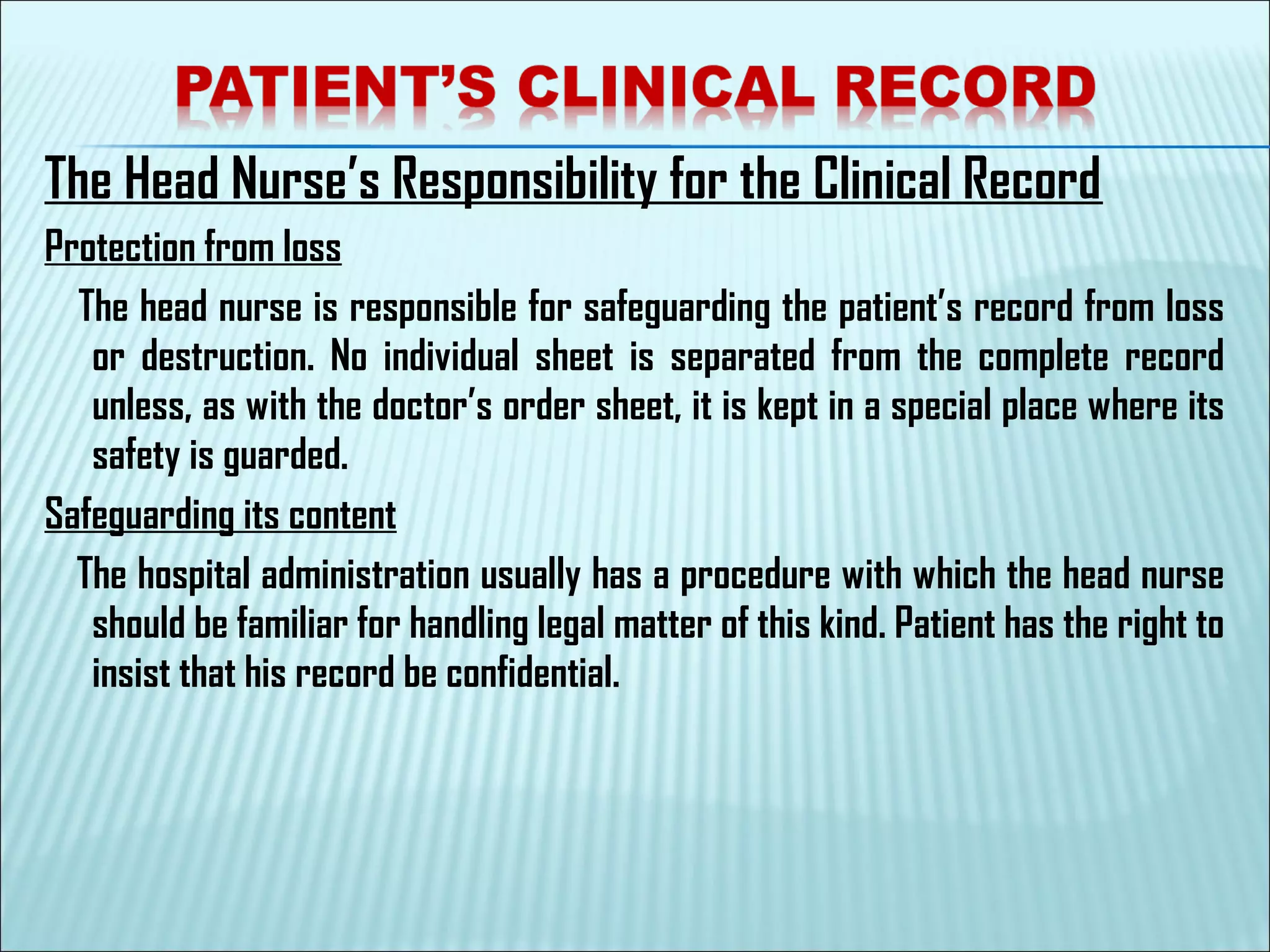 Nursing records & reports | PPT