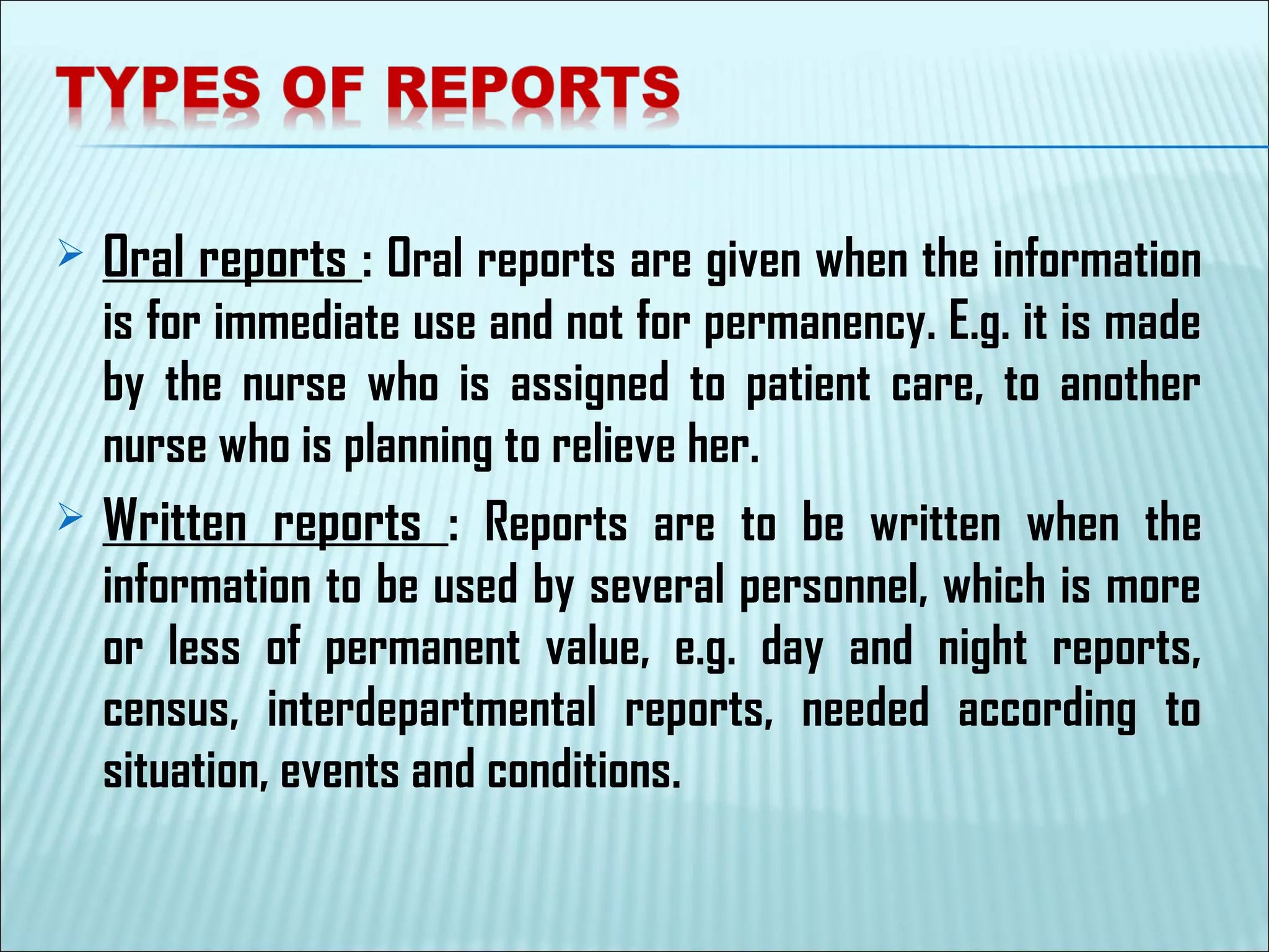 Nursing records & reports | PPT
