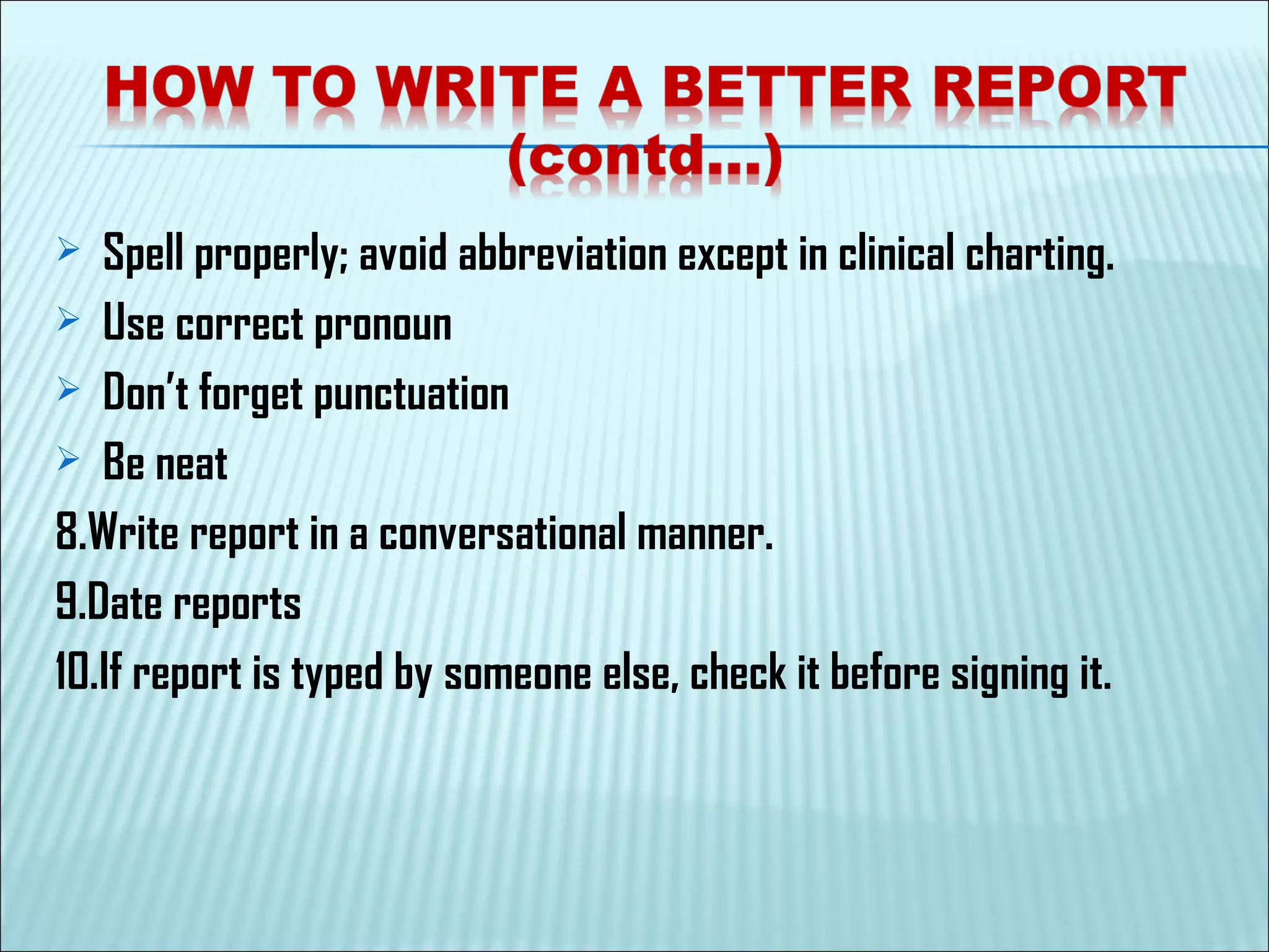 Nursing records & reports | PPT