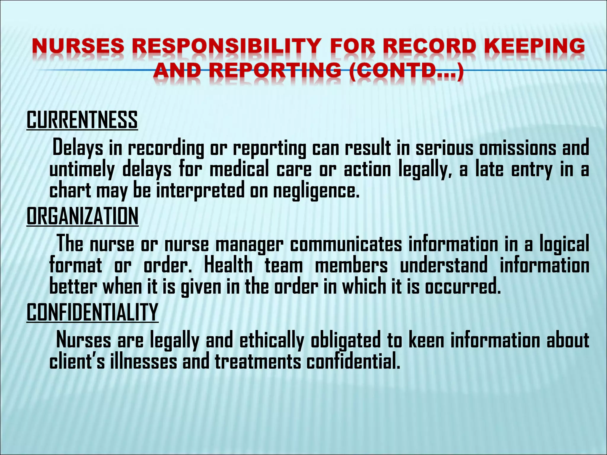 Nursing records & reports | PPT