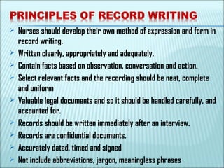 Nursing records & reports | PPT