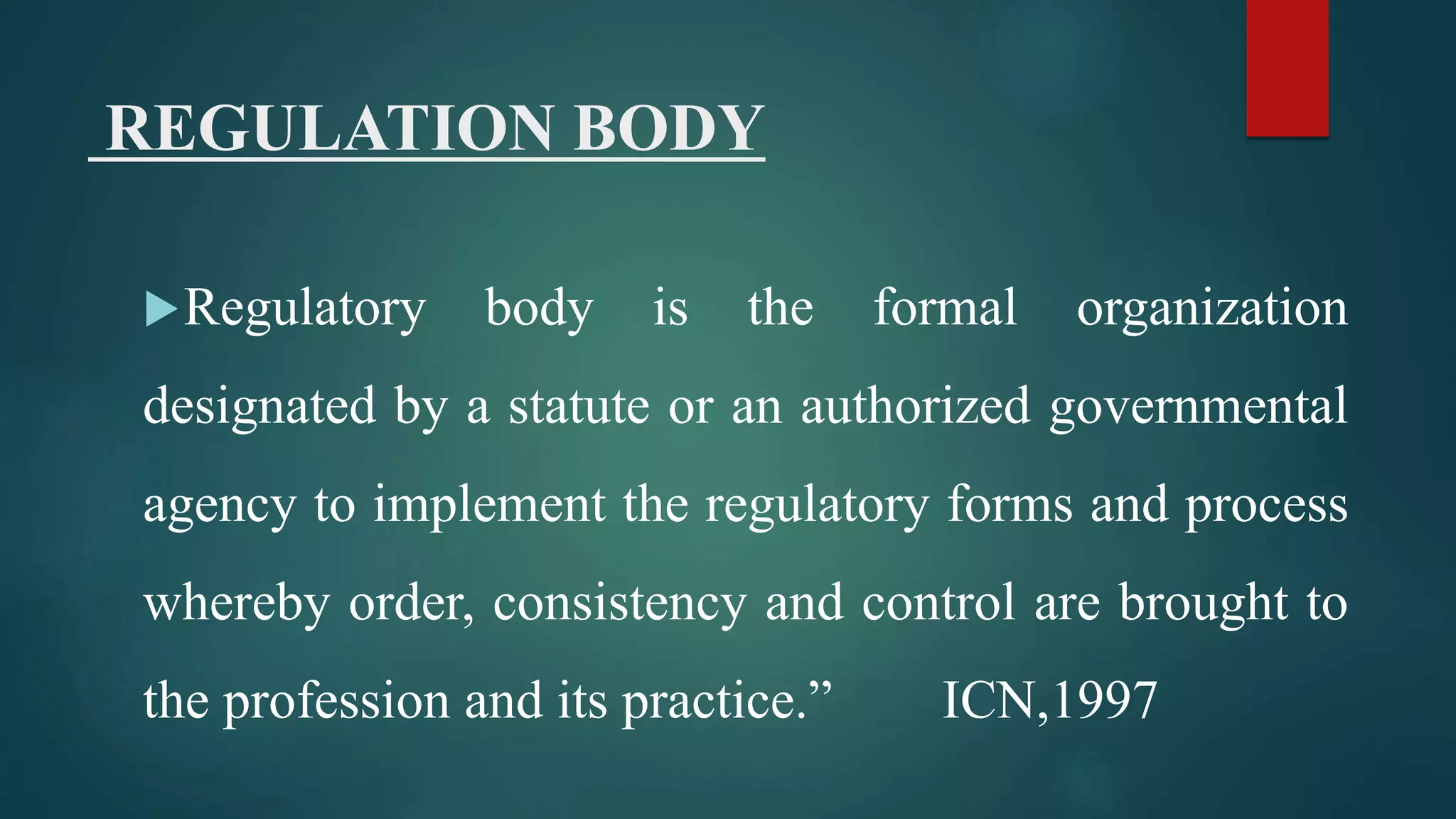 Nursing regulatory mechanism in ppt | PPTX