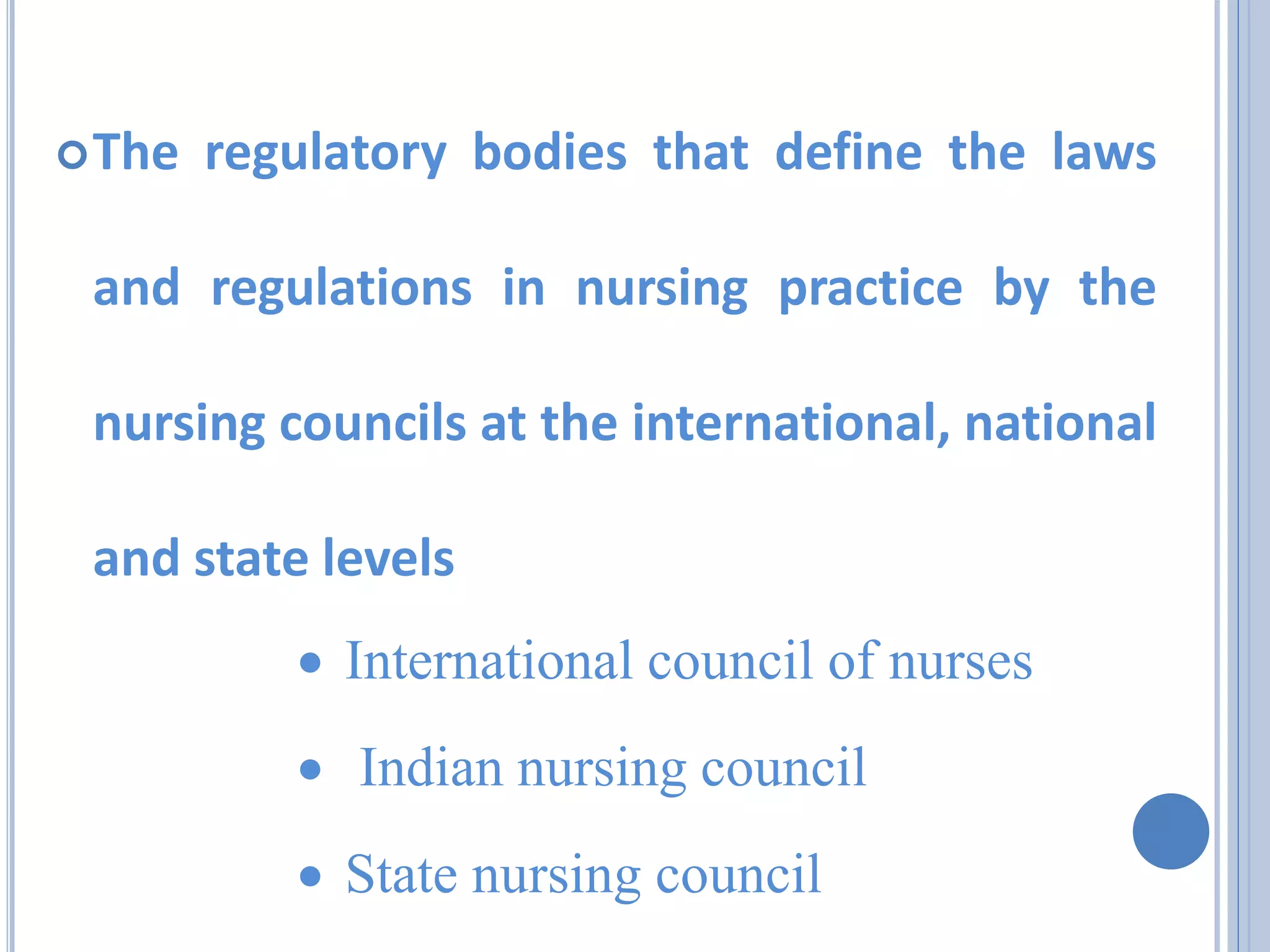 Nursing regulatory mechanisms | PDF