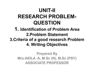 NURSING RESEARCH - RESEARCH PROBLEM | PPTX