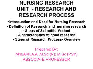 Nursing research- Research and Research Process | PPTX