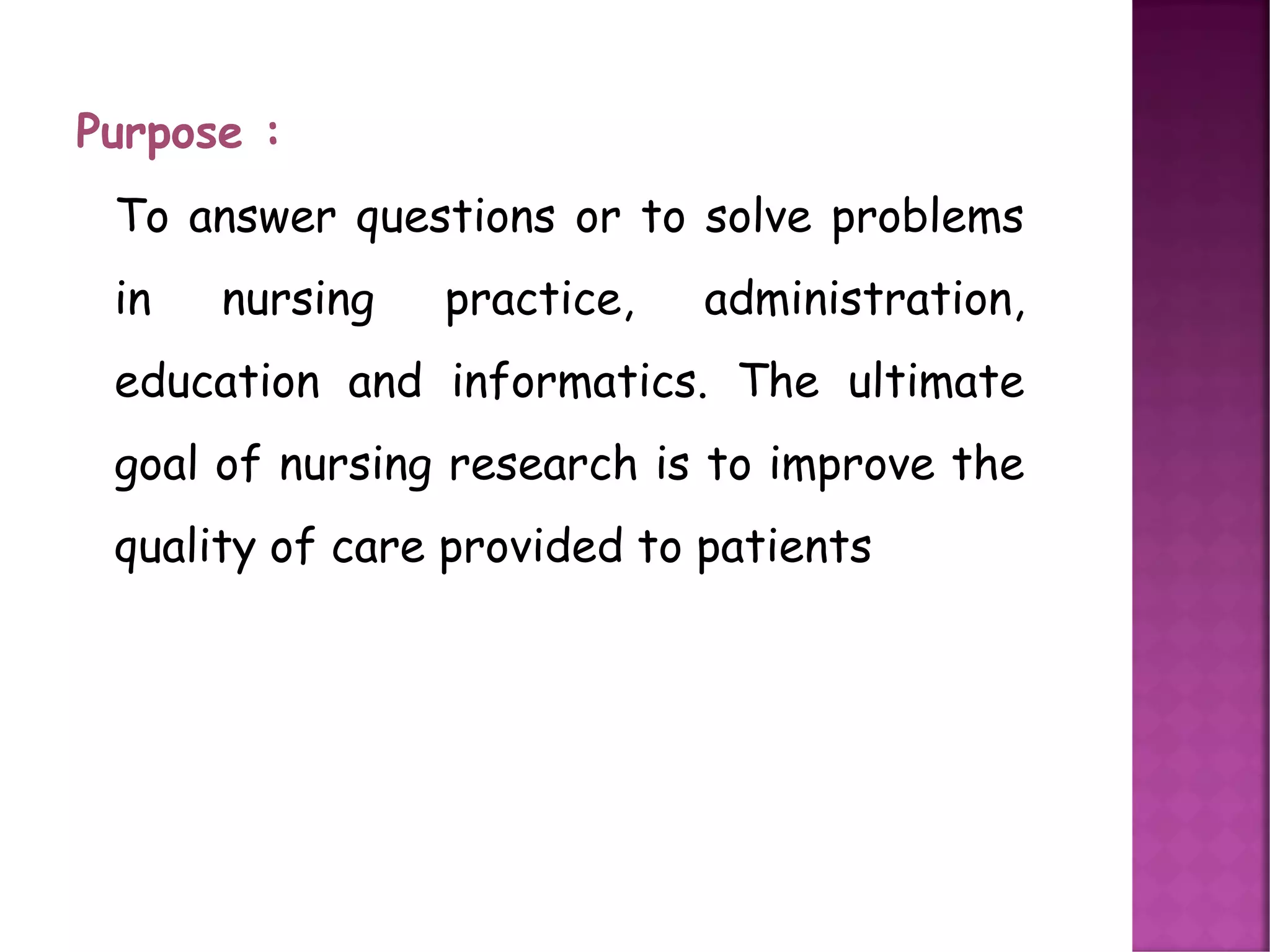 Nursing Research Methodology and Steps | PDF
