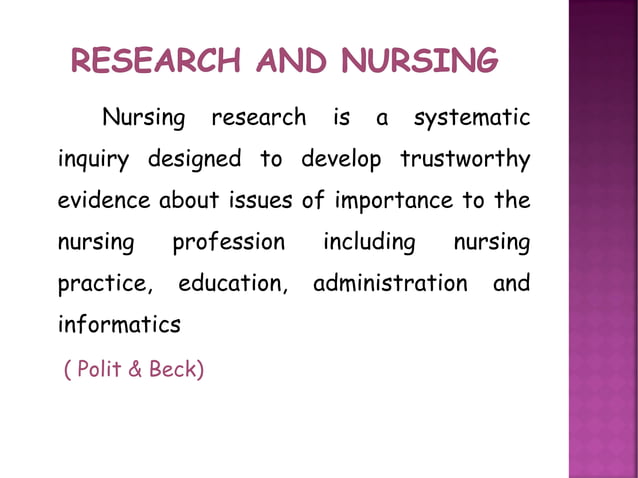 Nursing Research Methodology and Steps | PDF