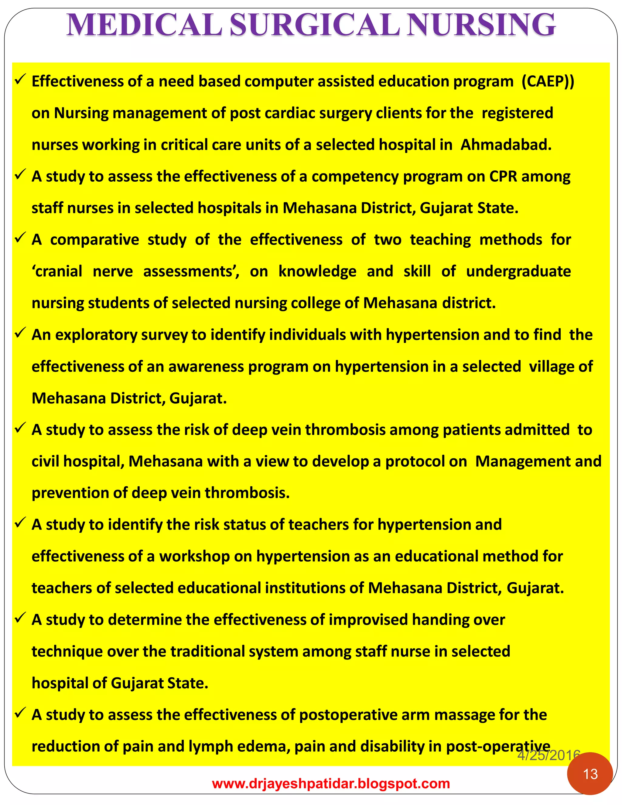 Nursing research statement | PPSX