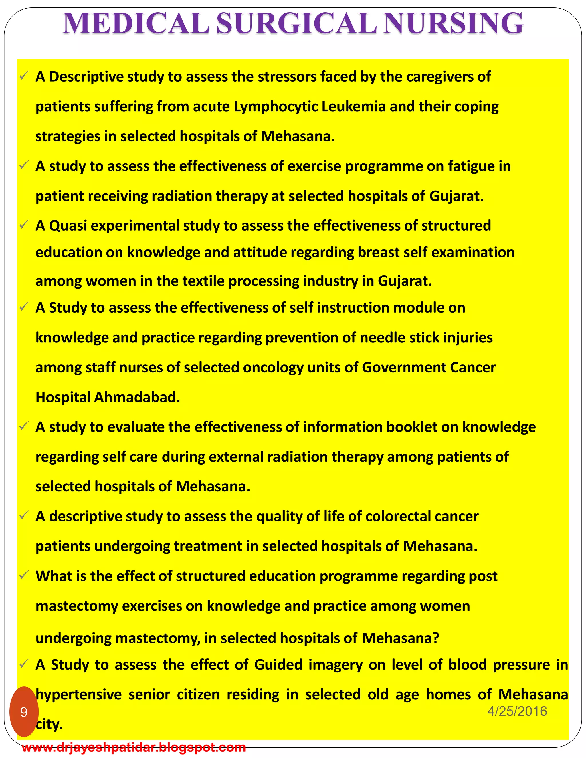 Nursing research statement | PPSX