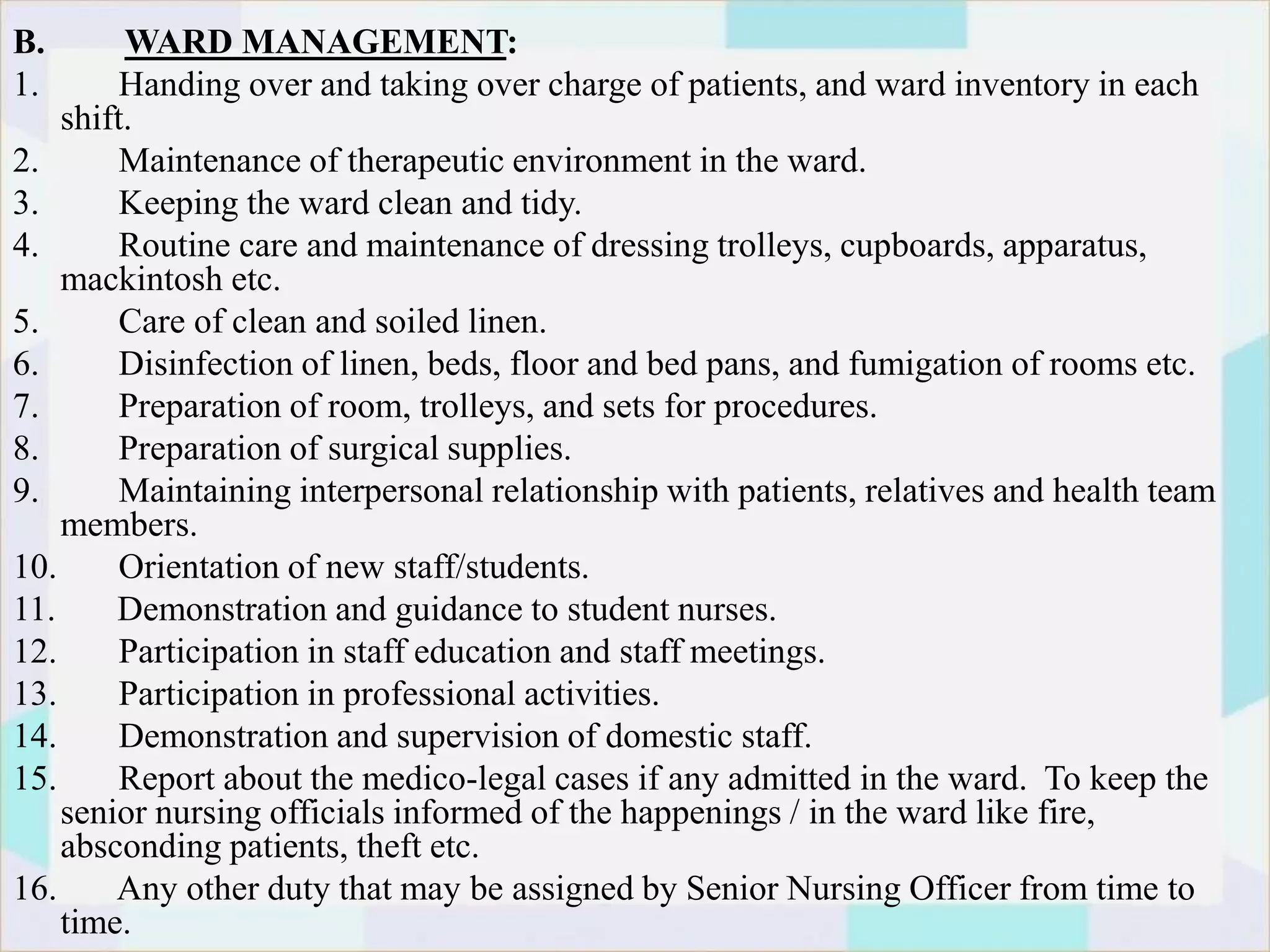 Nursing Resource Management | PDF