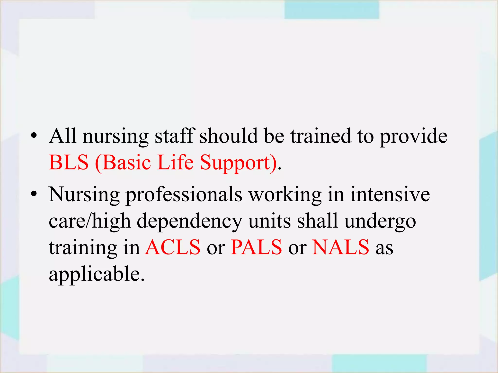 NABH-Nursing resource management | PPTX