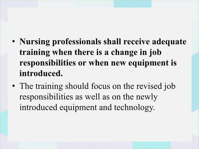 NABH-Nursing resource management | PPTX | Healthcare Industry | Industries