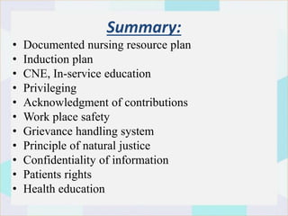 NABH-Nursing resource management | PPTX