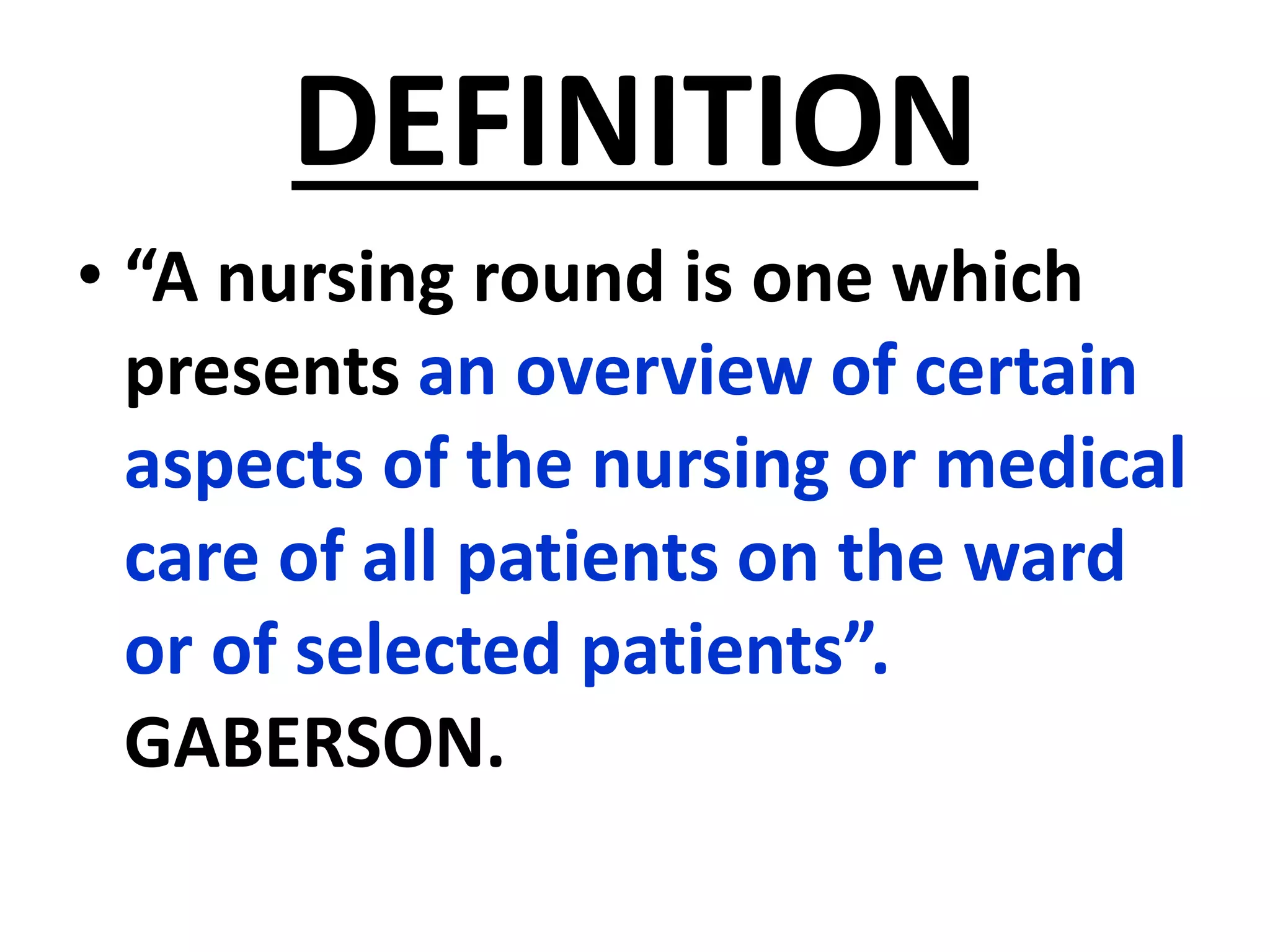 Nursing Rounds | PPTX